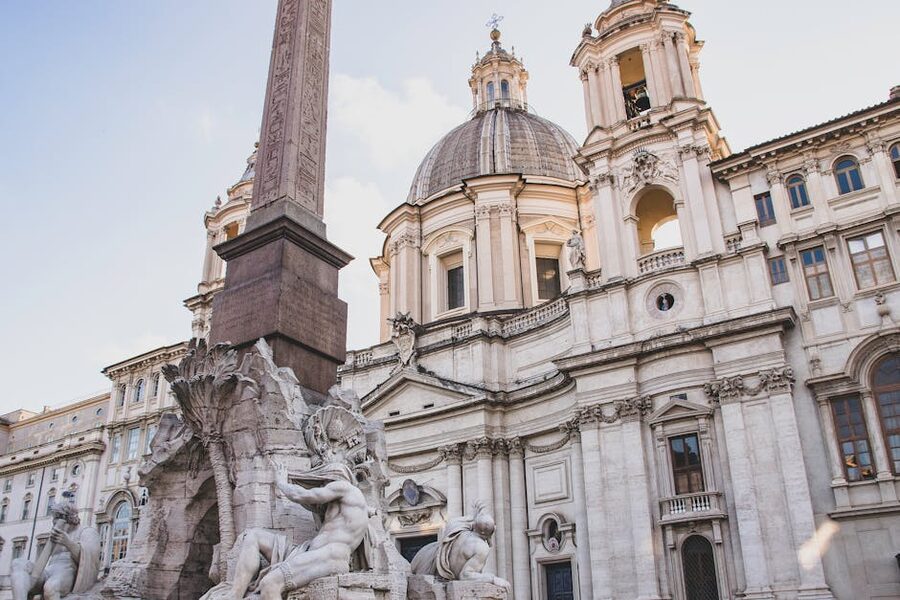 Piazza Navona Rome with Fountain of the Four Rivers