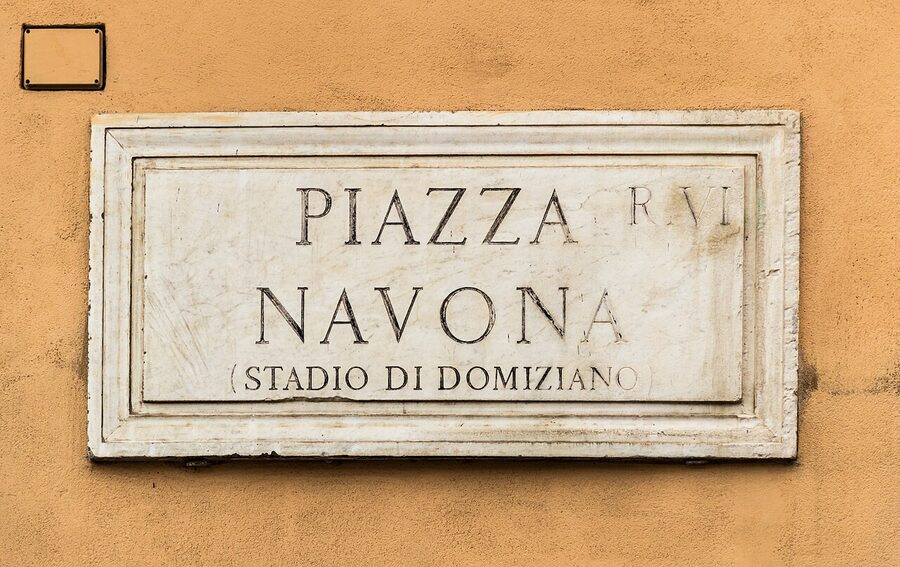 Piazza Navona panoramic view, Rome