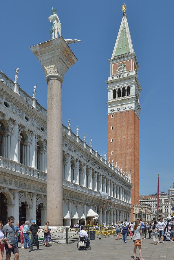 The Piazzetta with the Campanile and Biblioteca Marciana in Venice