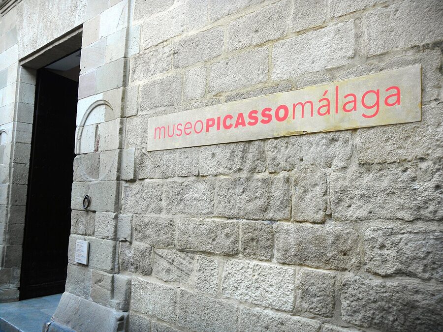 Entrance of the Museo Picasso Málaga at Palacio de Buenavista