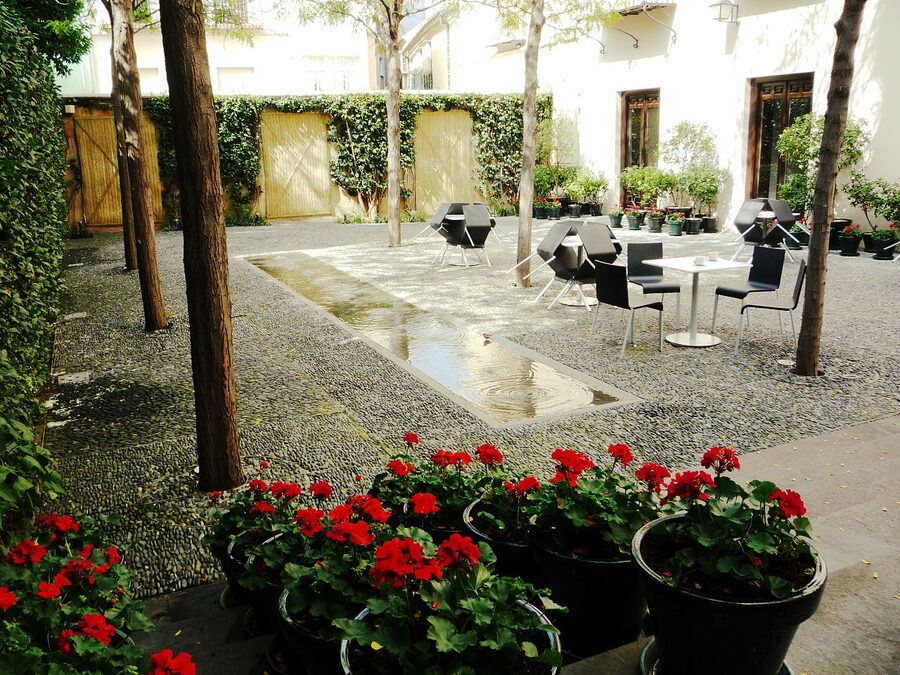 Architectural detail of the Picasso Museum exterior