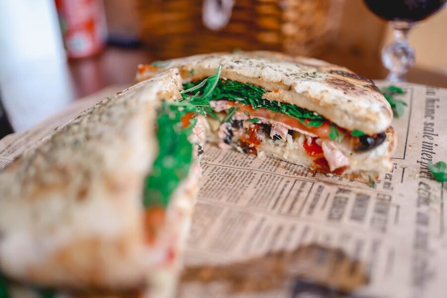 Tuscan schiacciata sandwich