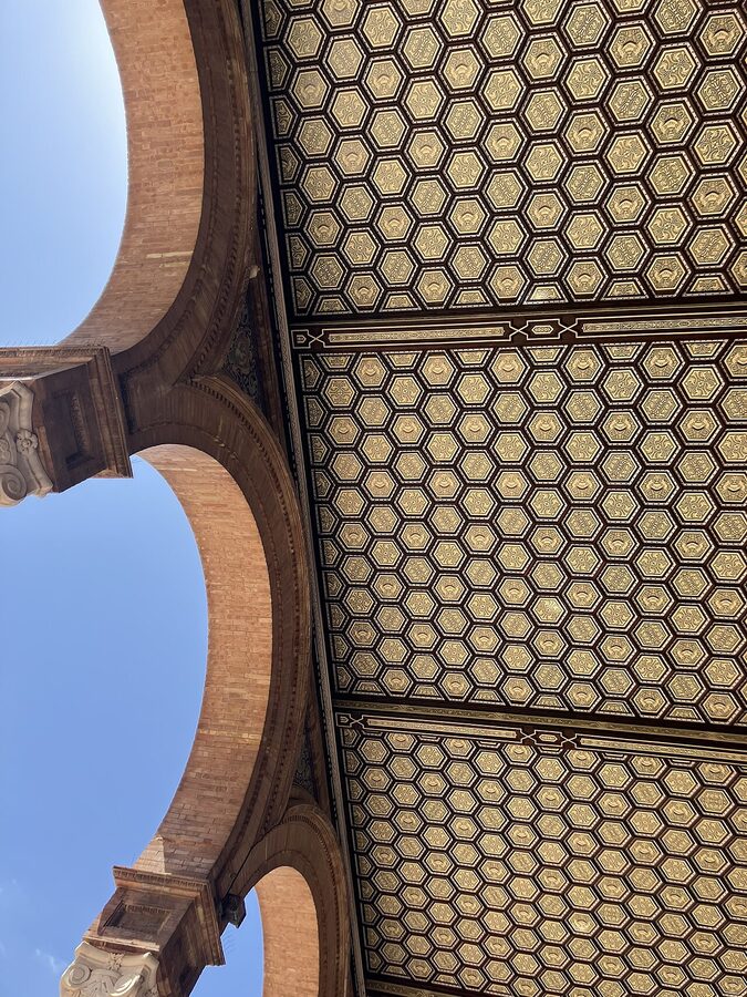 Ceiling mosaic at Plaza de España Seville