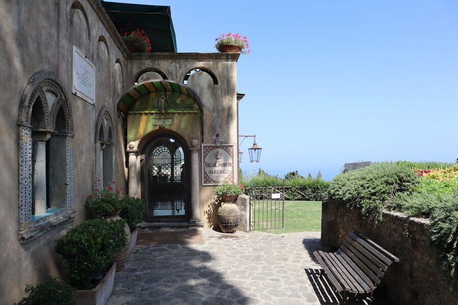Entrance to Villa Cimbrone in Ravello Italy