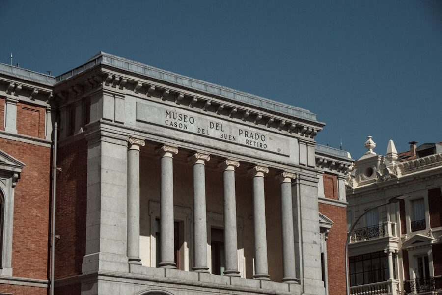 Casón del Buen Retiro neoclassical facade in Madrid