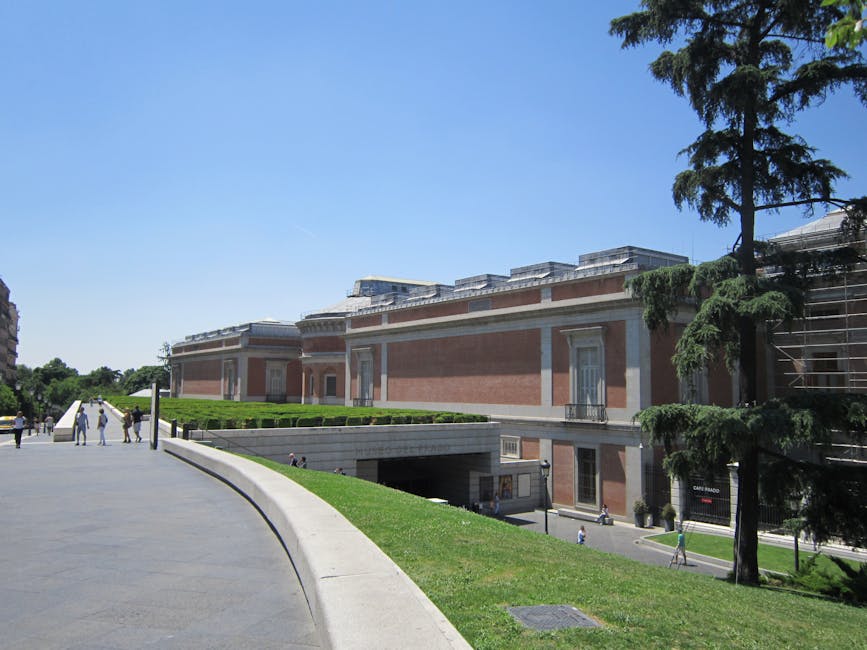 Prado Museum exterior on a sunny summer day