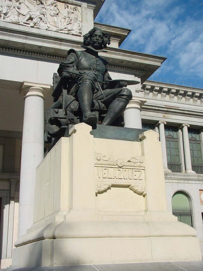 Velazquez statue at the Prado Museum entrance