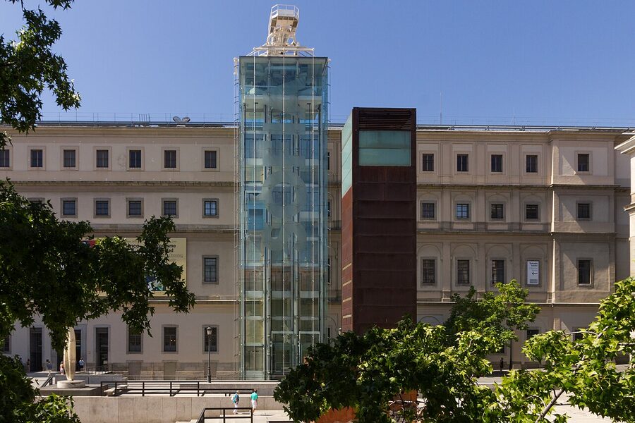 Side view of the Sabatini building of the Reina Sofia Museum, Madrid