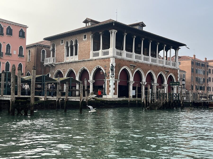 Mercato di Rialto in January winter scene
