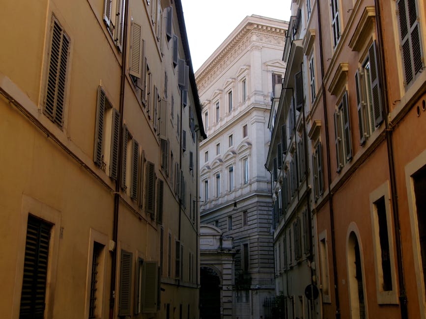 A narrow historic alley in central Rome