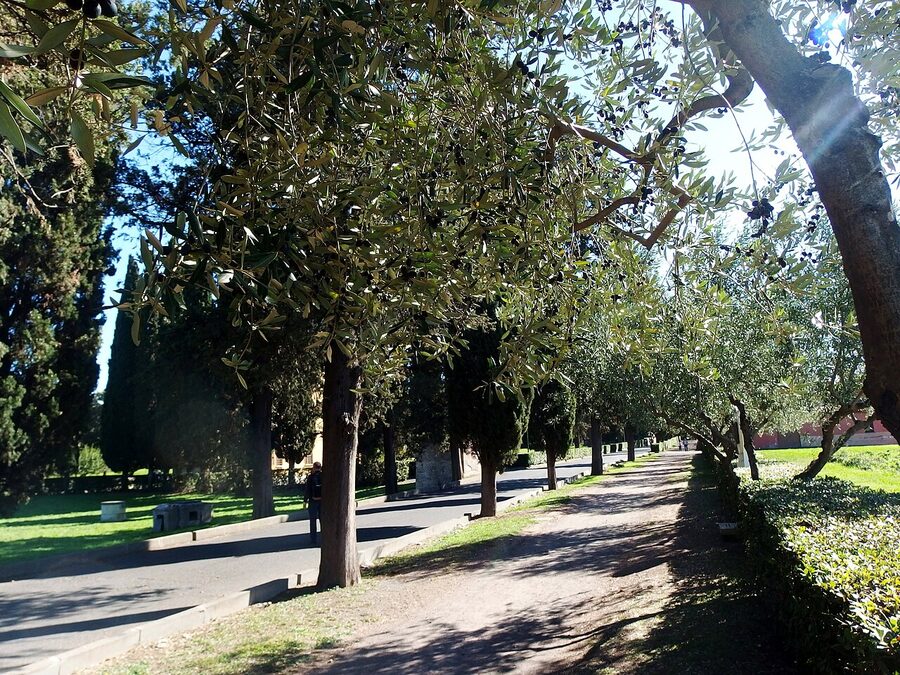 Entrance to the Catacombs of San Callisto on the Appian Way in Rome