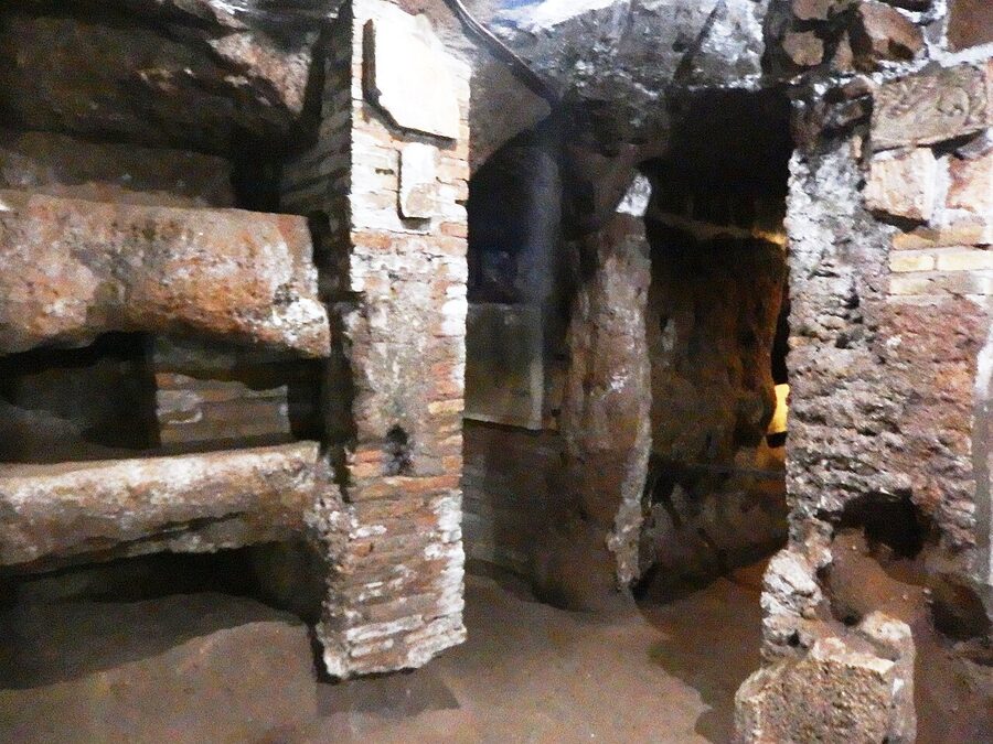Interior of the Catacombs of San Sebastiano, Rome
