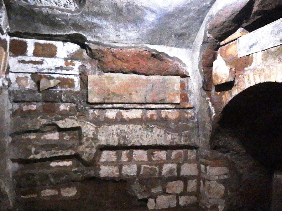 Corridor inside the Catacombs of San Sebastiano, Rome