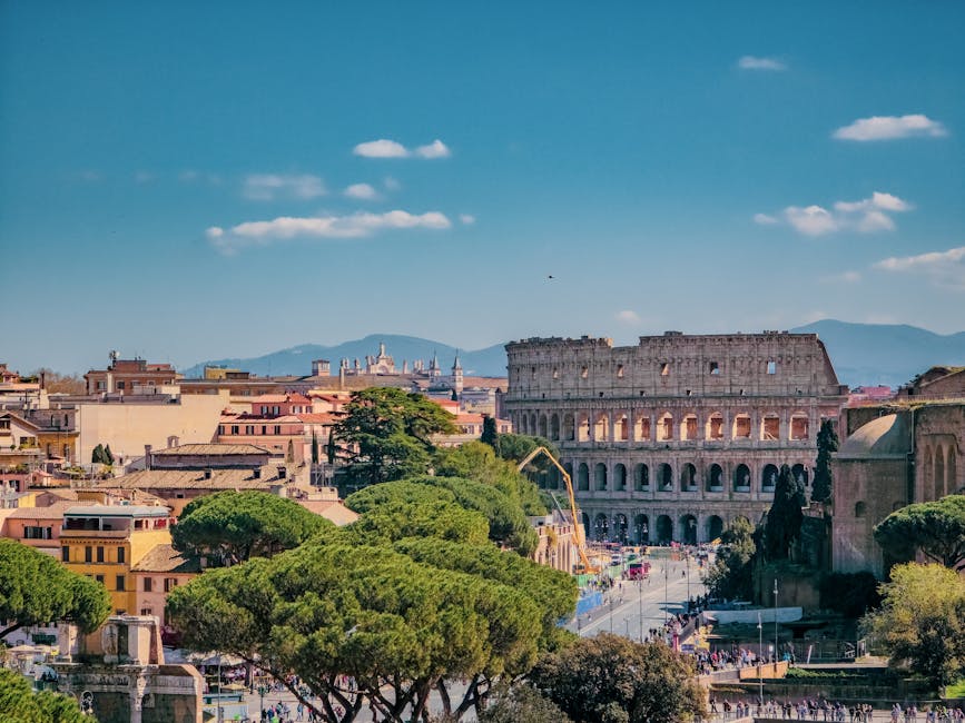 Rome Colosseum on a sunny day