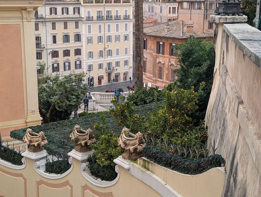 Spanish Steps Rome historic architecture and greenery