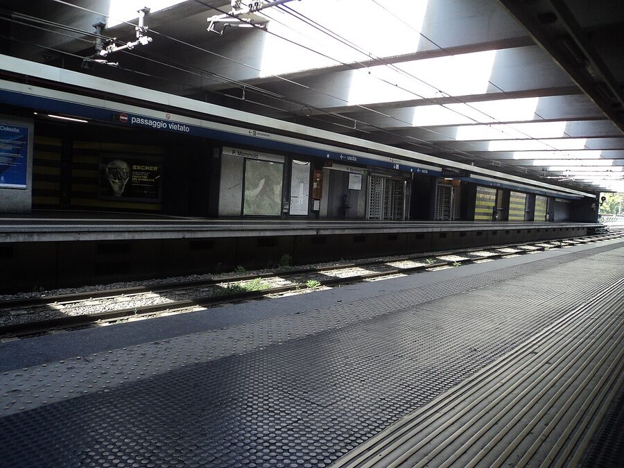Rome Metro Line B Ponte Mammolo station platform