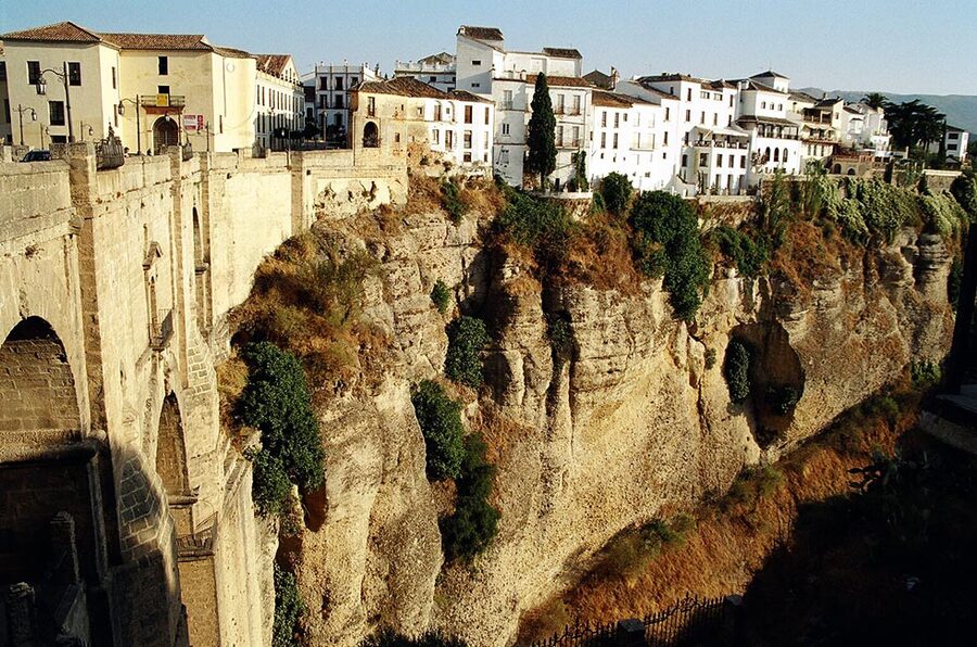 View of Ronda La Ciudad old town from Plaza de Espana