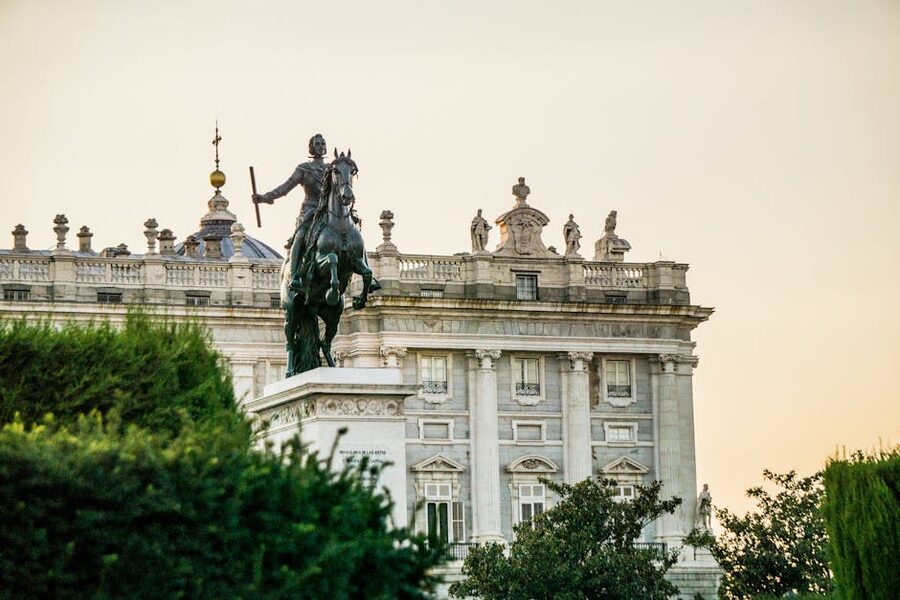 Equestrian statue of Philip IV at the Royal Palace Madrid