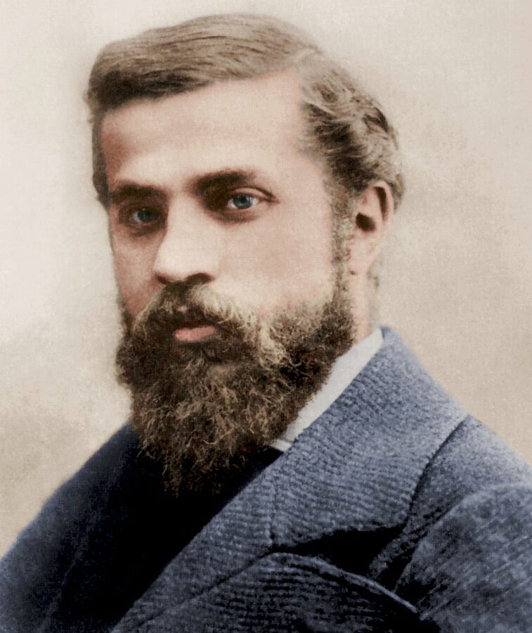Antoni Gaudi 1878 colorized portrait