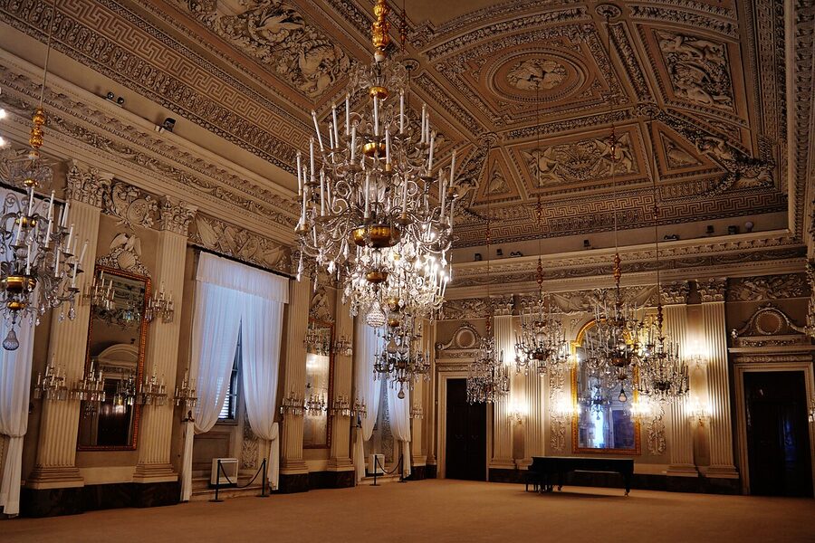 Sala Bianca White Hall inside Pitti Palace Florence