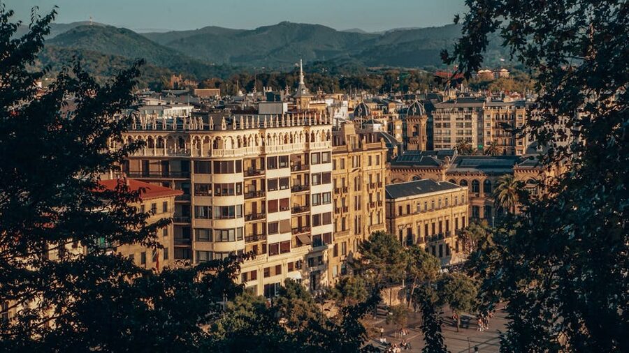San Sebastian historic buildings and skyline