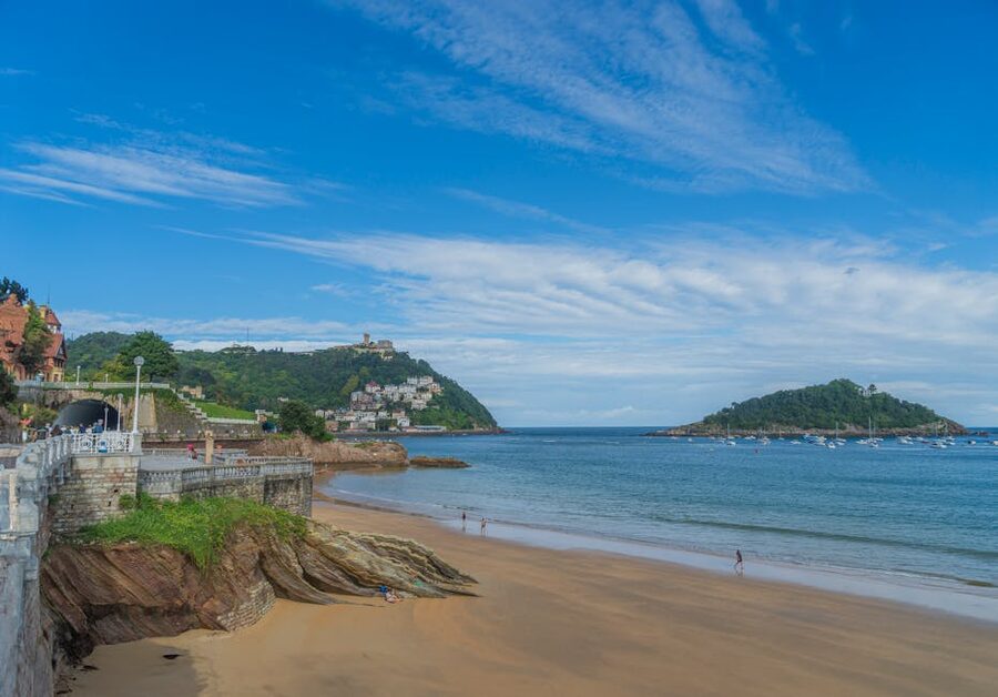 La Concha beach San Sebastian summer day