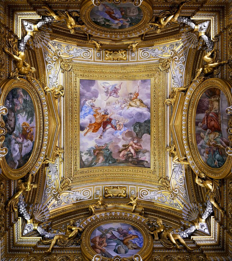 Saturn Hall ceiling Palatine Gallery Palazzo Pitti Florence
