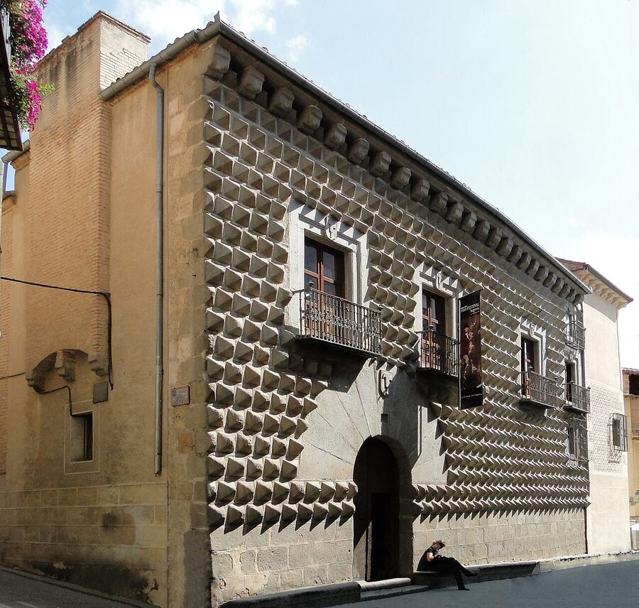 Casa de los Picos diamond-studded mansion facade Segovia