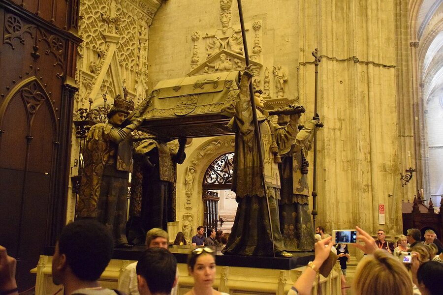 Tomb of Christopher Columbus in Seville Cathedral