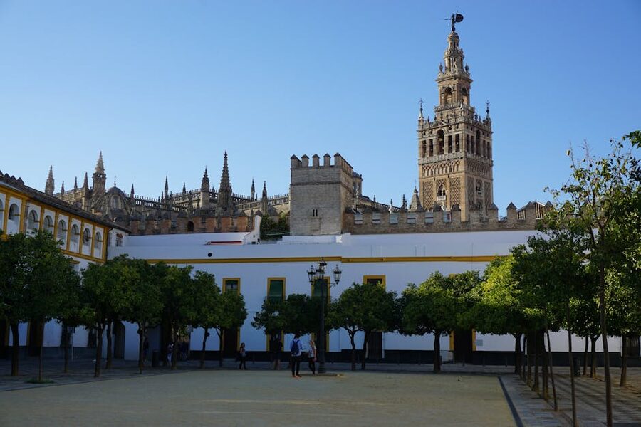 Seville Cathedral and Giralda Tower in daylight