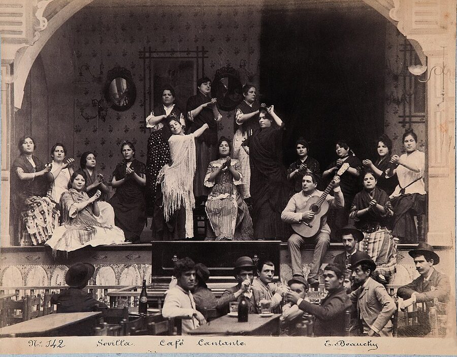 Café cantante in Seville circa 1885