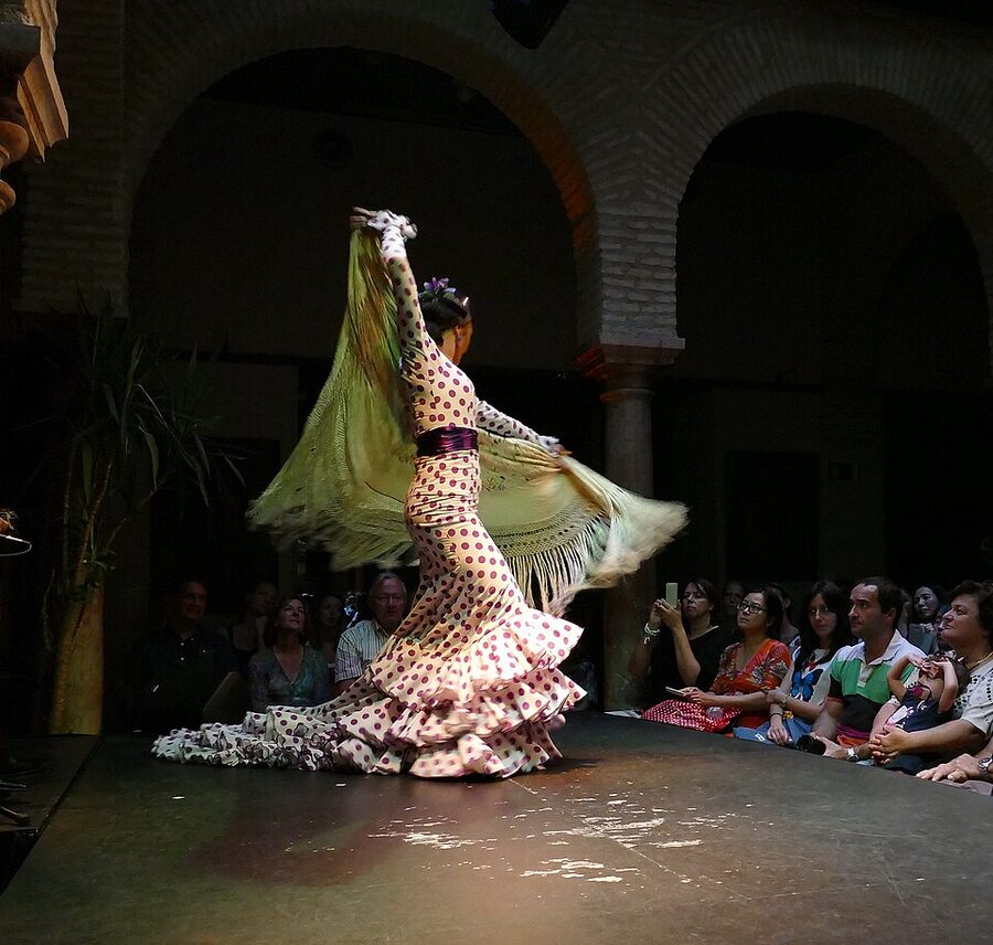 Flamenco dancer at Museo del Baile Flamenco in Sevilla