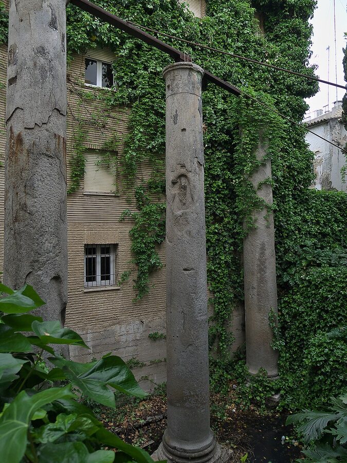 Roman columns on Calle Marmoles in Seville old town