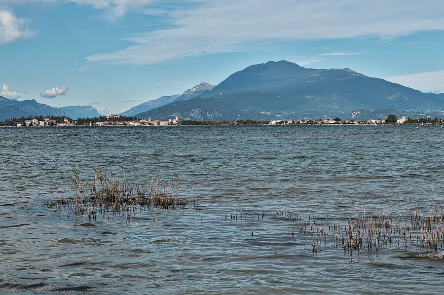 Sirmione and Monte Baldo seen from Rivoltella del Garda