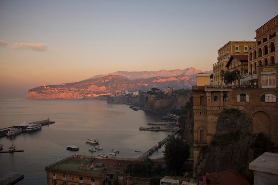 Sorrento coastline at golden hour