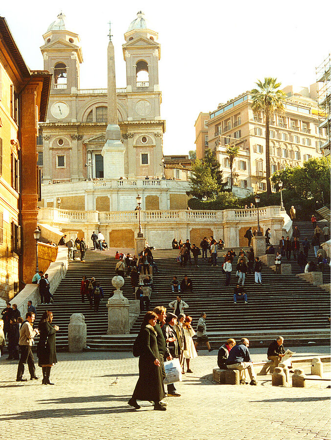 Spanish Steps and Trinita dei Monti from Piazza di Spagna Rome