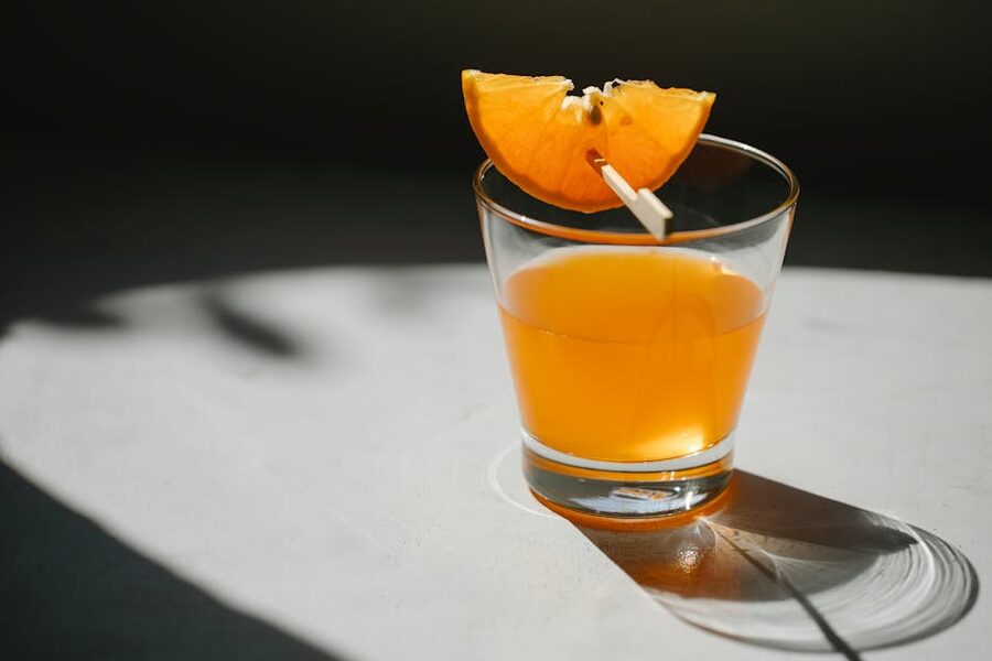 Spanish vermouth with orange slice