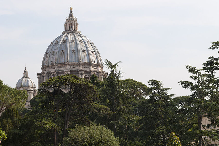 St. Peter's Basilica aerial view Vatican City Rome