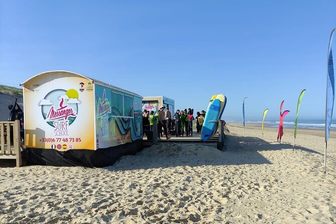 Surf lesson 1h30 South of Messanges - The Meeting Point and Logistics