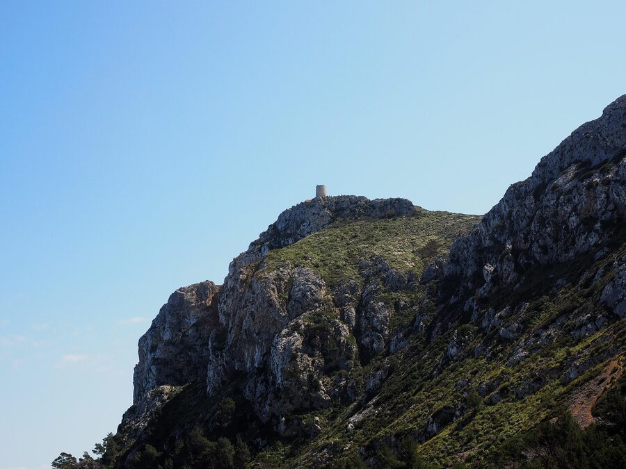 Talaia d'Albercuix watchtower above the Cap Formentor coast