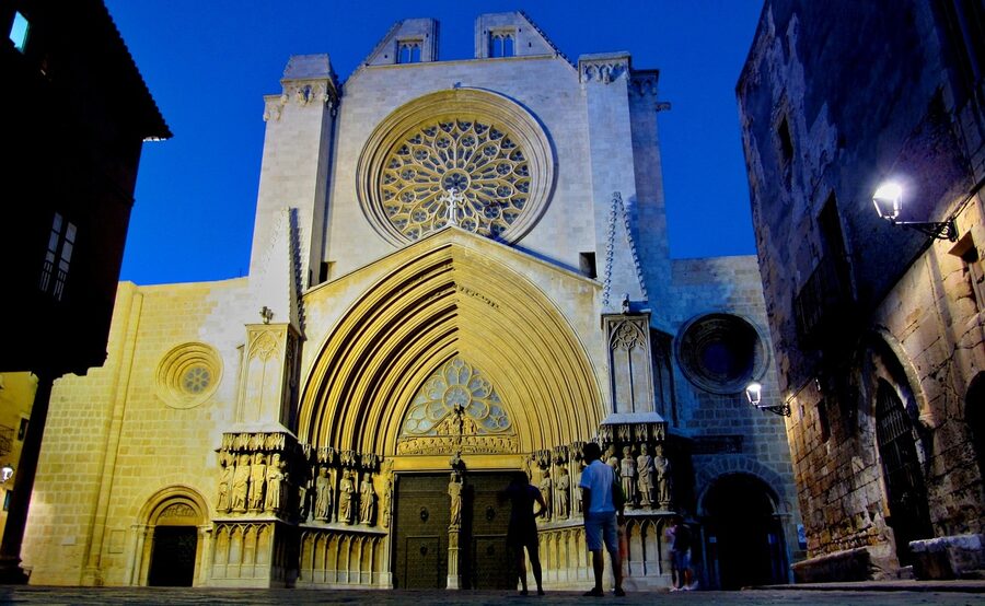 Tarragona old town in the evening