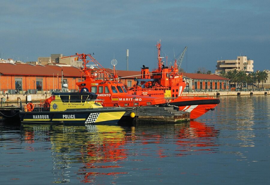 Tarragona port and fishing boats