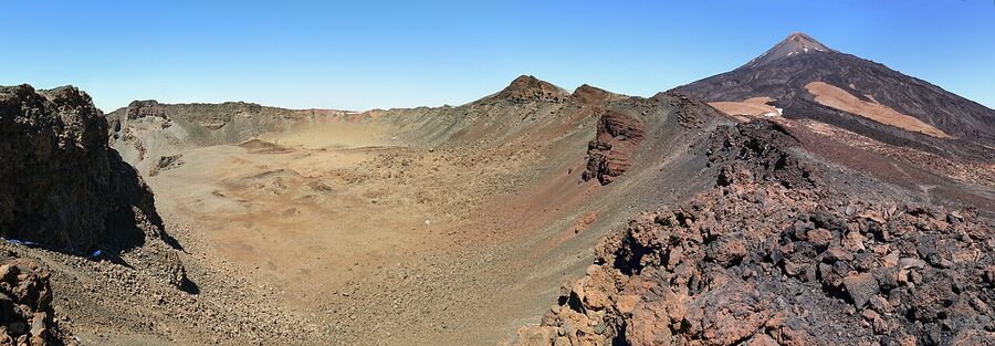 Mount Teide and Pico Viejo crater view