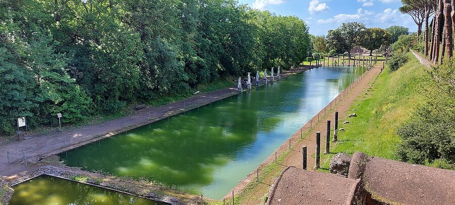 Canopus reflecting pool at Hadrian's Villa Tivoli