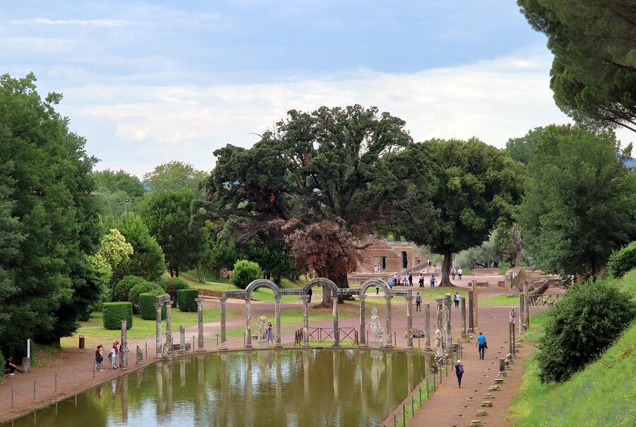 Hadrian's Villa pond and ruins Tivoli