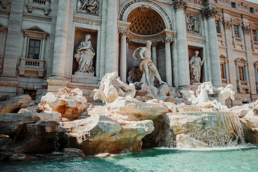 Trevi Fountain Rome near the Pantheon