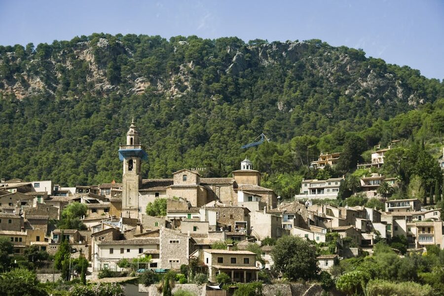 Valldemossa village in Mallorca surrounded by mountains