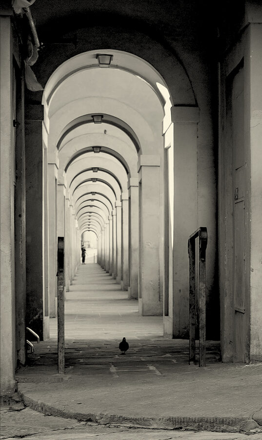 Vasari Corridor end at Pitti Palace Florence