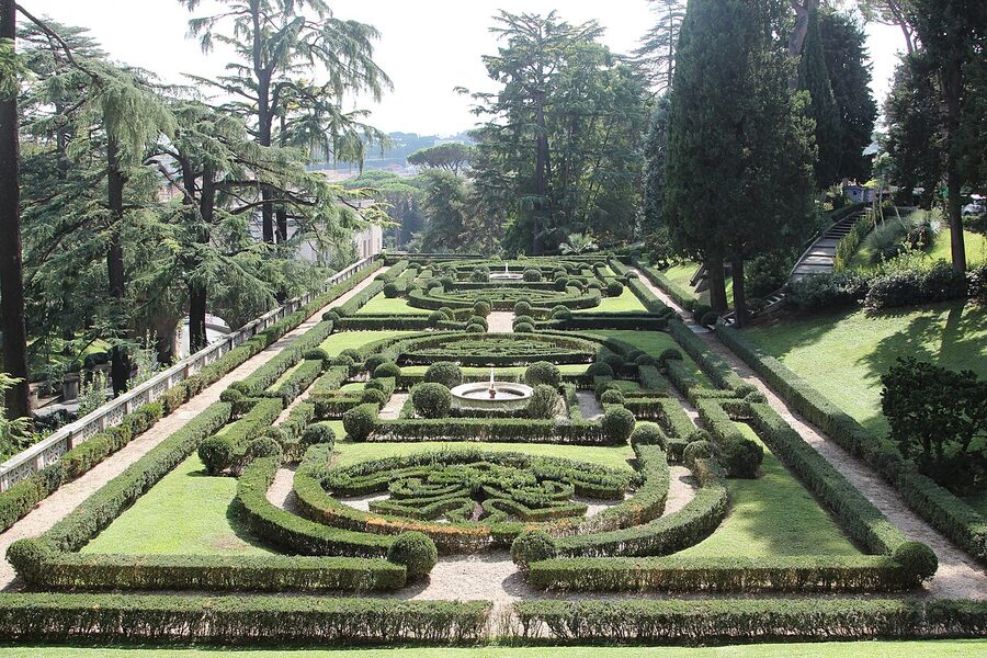 Italian Garden hedges in the Vatican Gardens