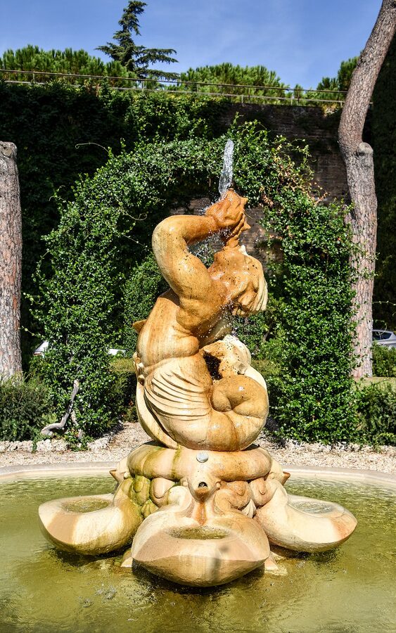Triton Fountain in Vatican Gardens